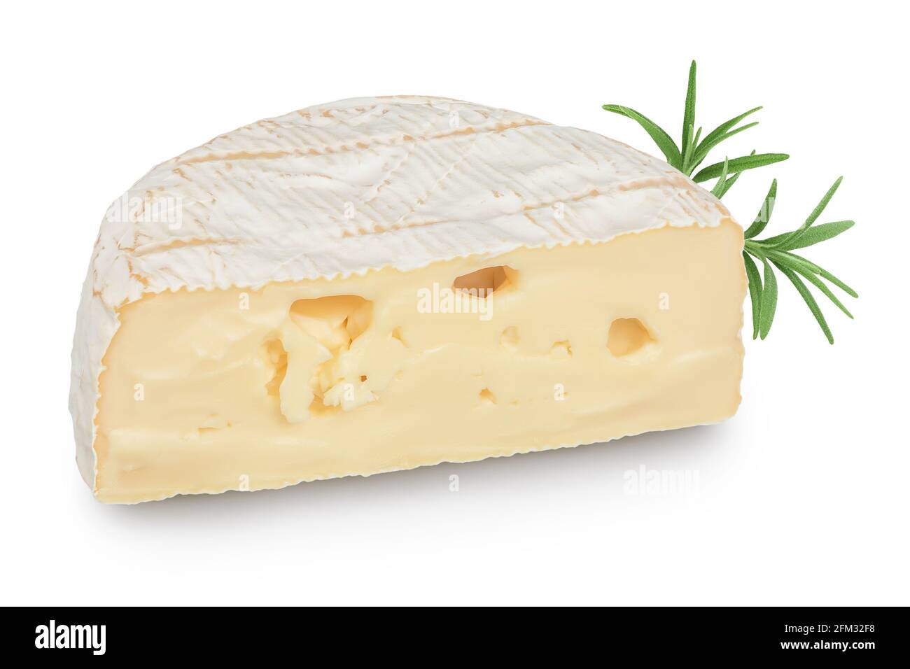 Camembert cheese isolated on white background with clipping path and ...