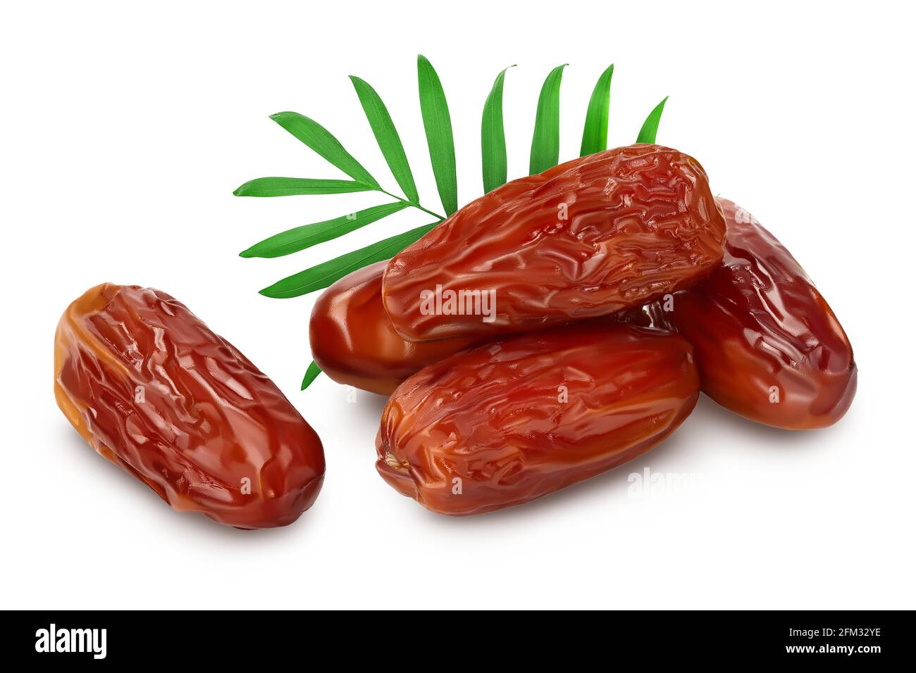 Dates isolated on white background with clipping path and full depth of ...
