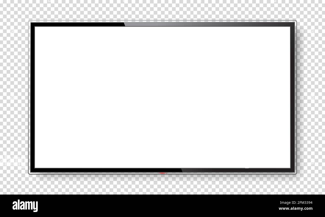 Realistic TV screen mock up Stock Vector Image & Art - Alamy