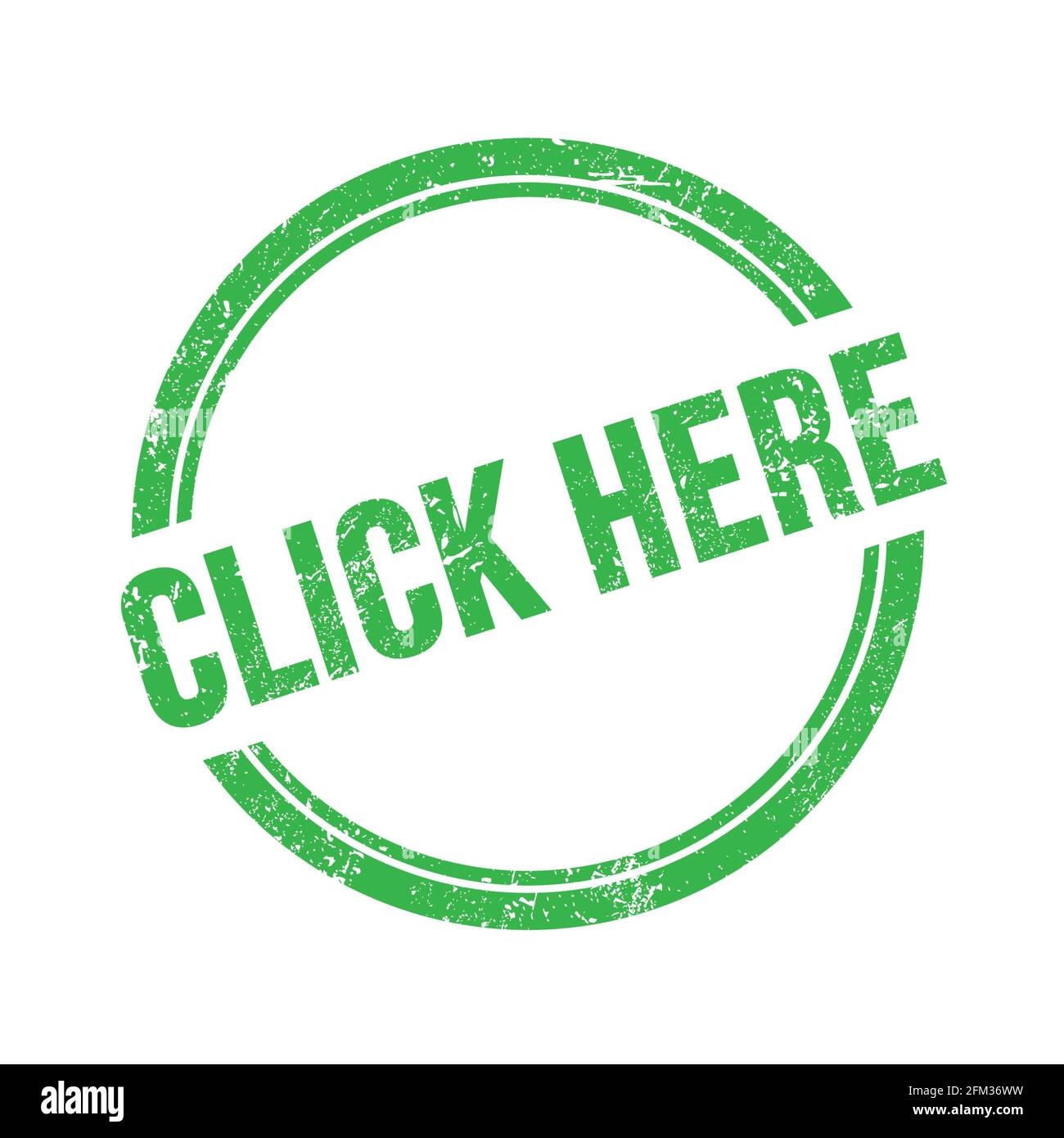 CLICK HERE text written on green grungy vintage round stamp Stock Photo ...