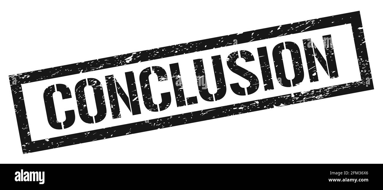 CONCLUSION black grungy rectangle stamp sign Stock Photo - Alamy