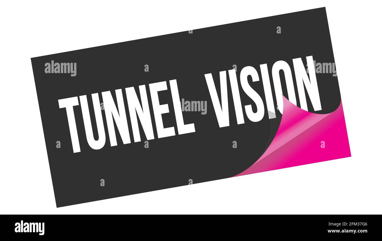 TUNNEL VISION text written on black pink sticker stamp Stock Photo - Alamy