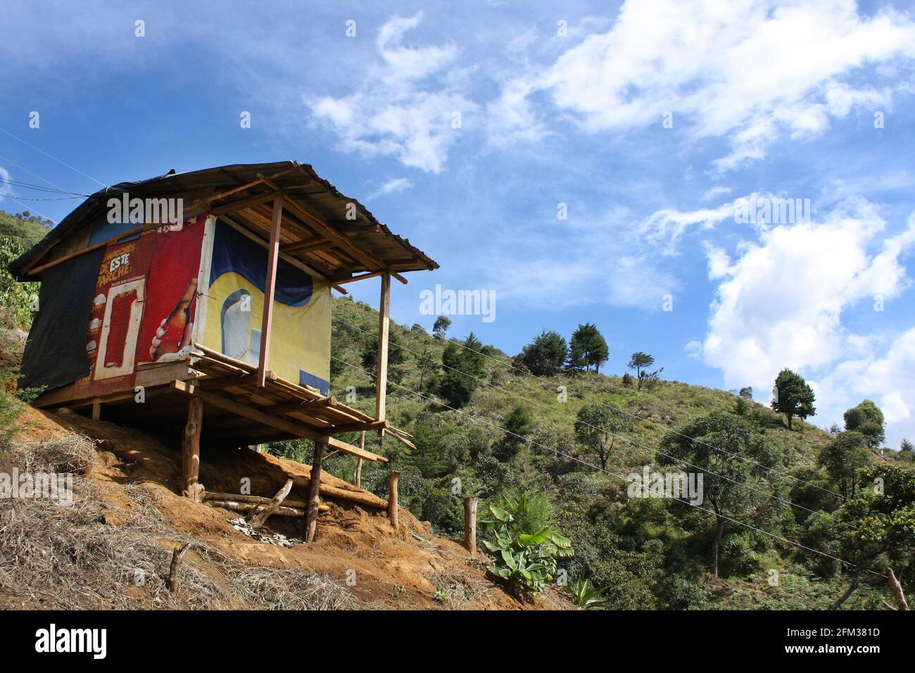 Slum house on the mountain hill - Medellin, Colombia Stock Photo - Alamy