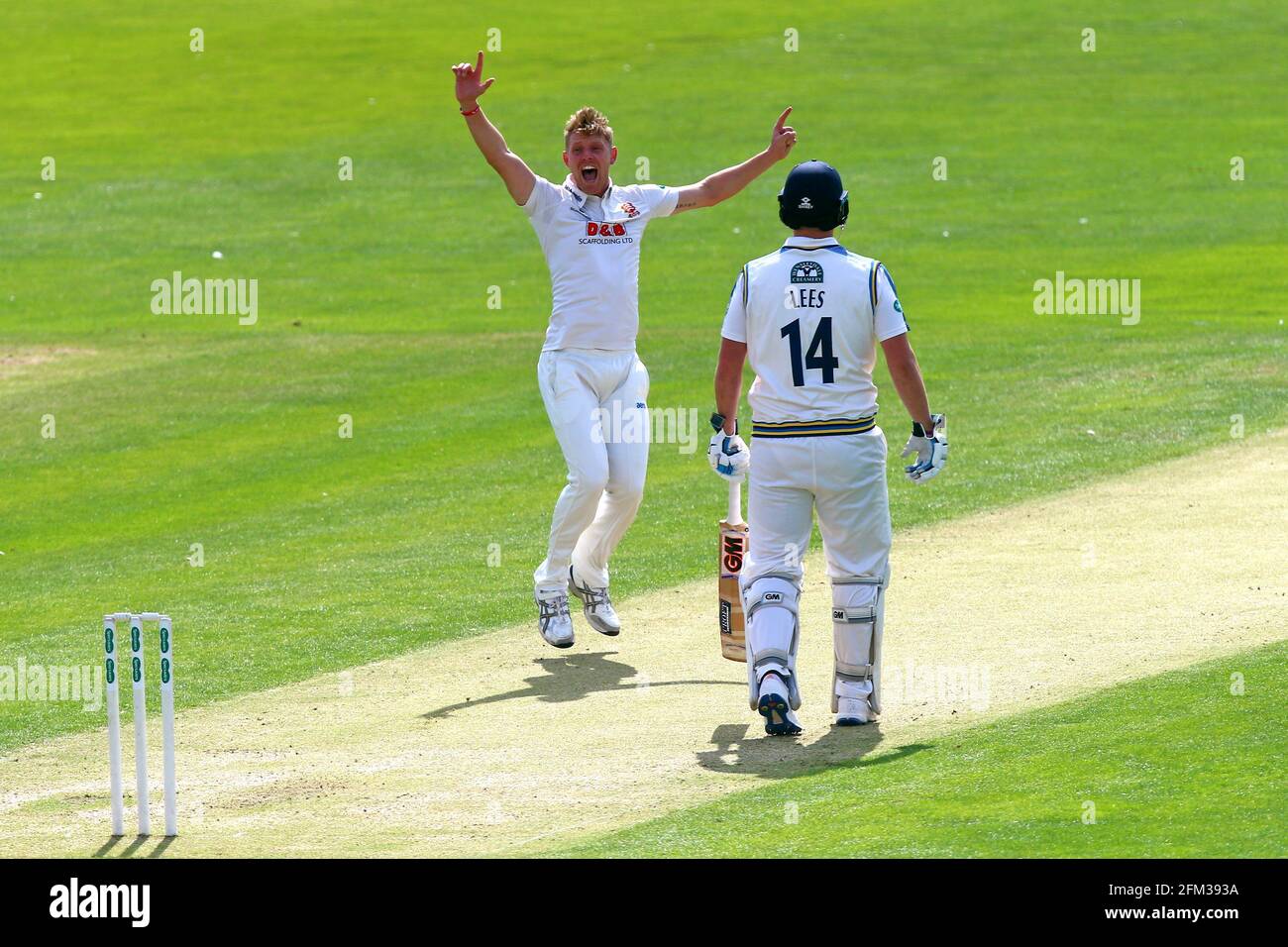 Jamie Porter of Essex with an appeal for a wicket during Yorkshire CCC ...