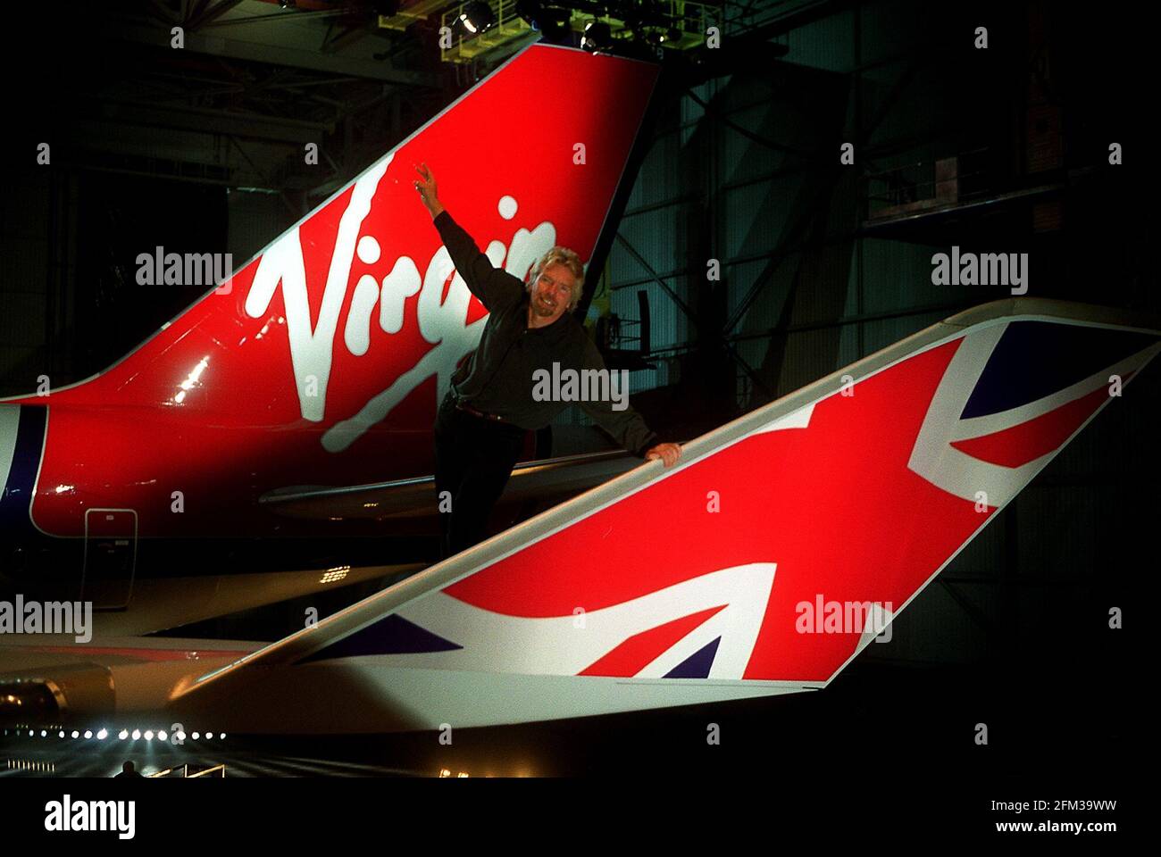 Richard Branson Virgin Atlantic New Livery Launch June 1999 in ...