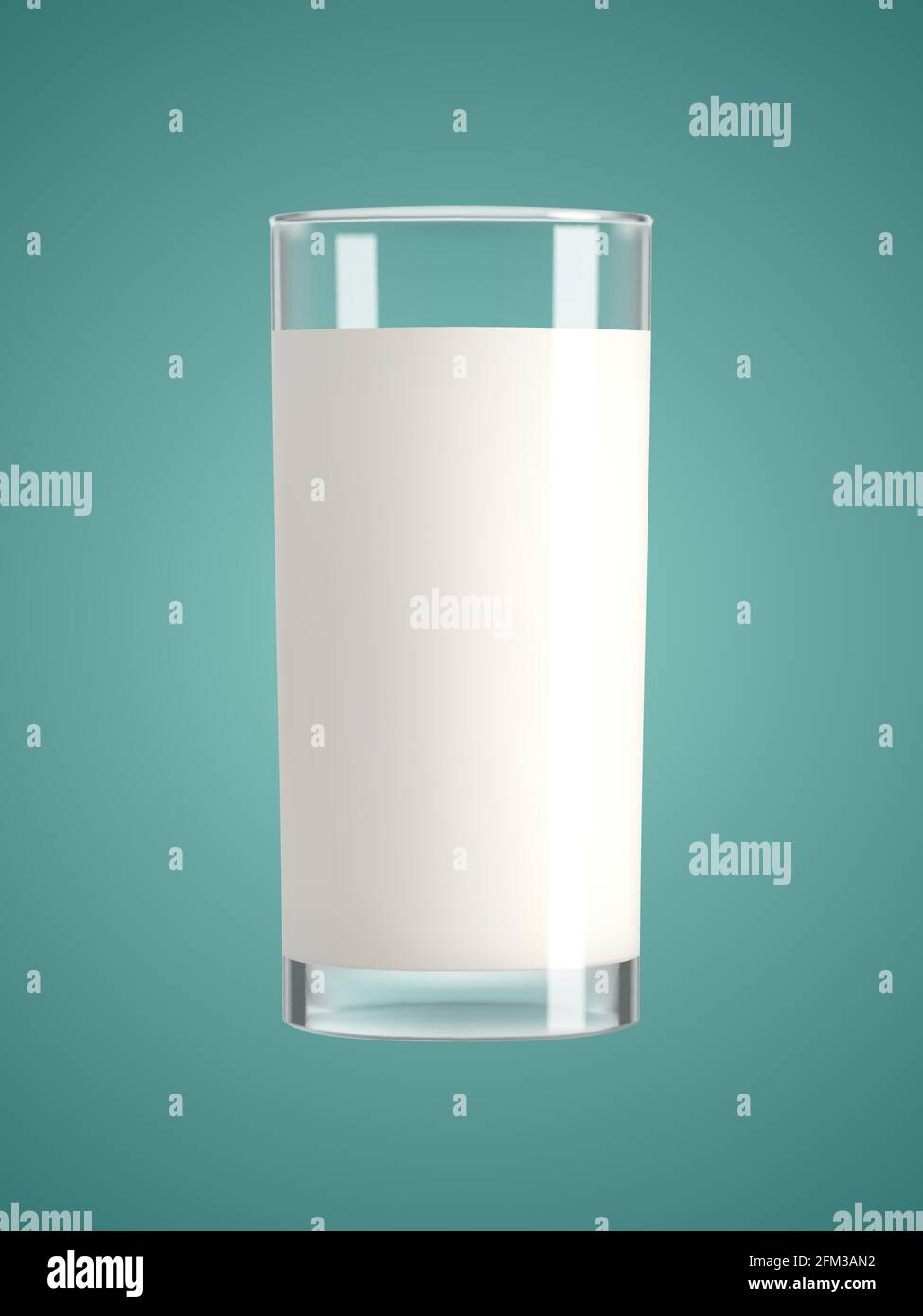 Glass of Milk green background Stock Vector Image & Art - Alamy