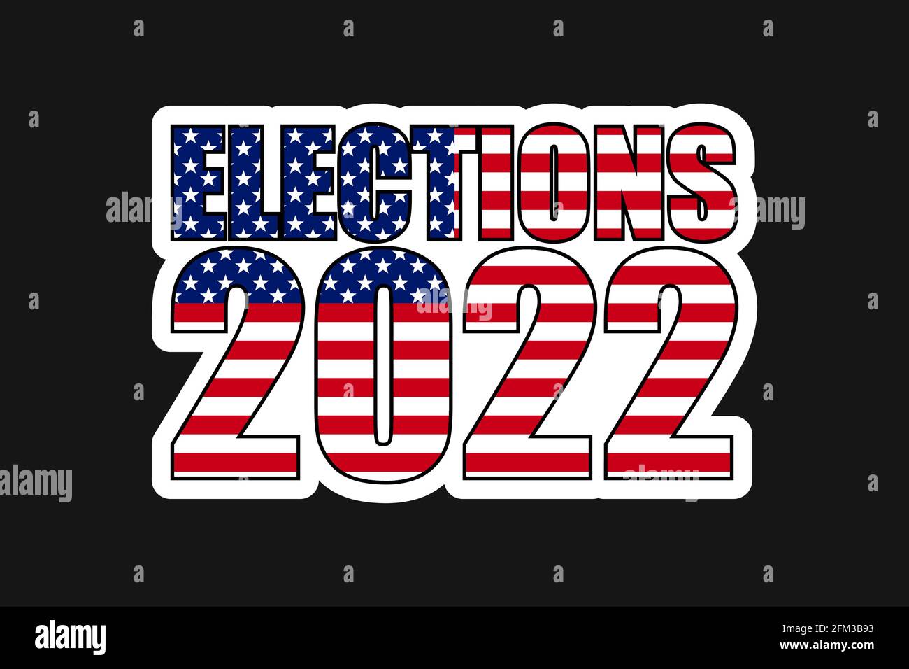 american elections 2022 vote vector illustration. collection of badge ...