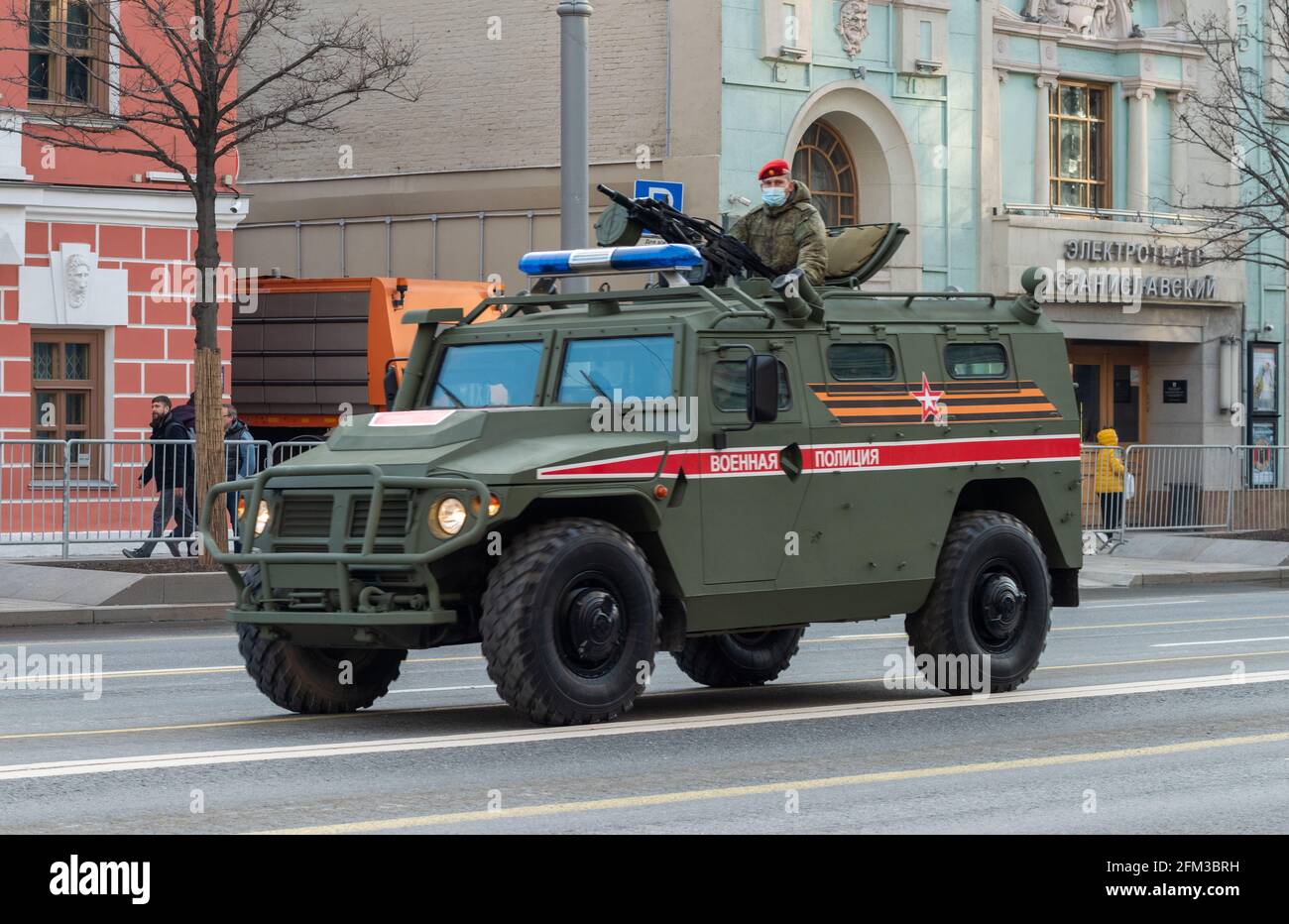 April 30, 2021 Moscow, Russia. Tiger armored car of the Russian ...