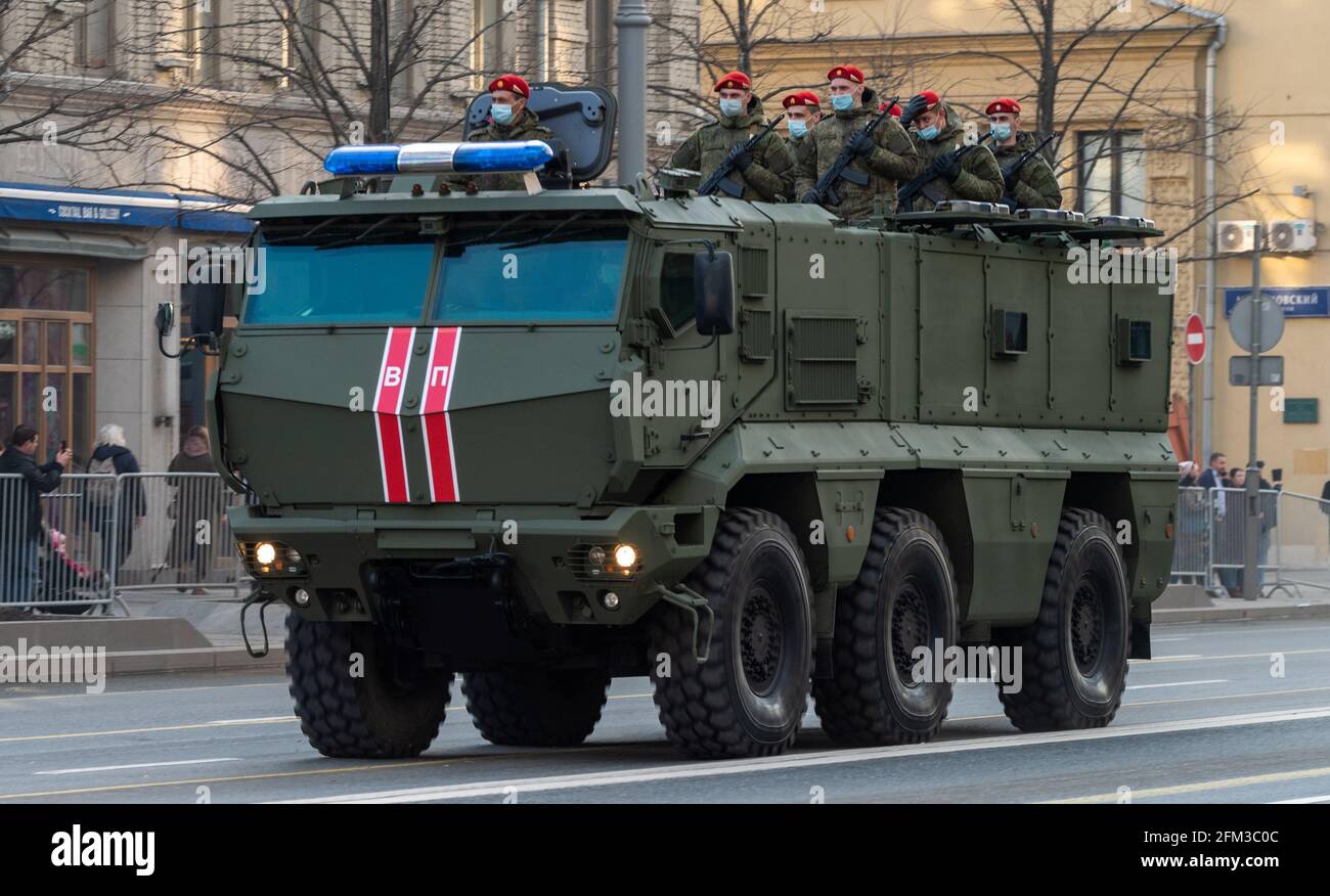 April 30, 2021 Moscow, Russia. Typhoon Armored Car To the Russian ...