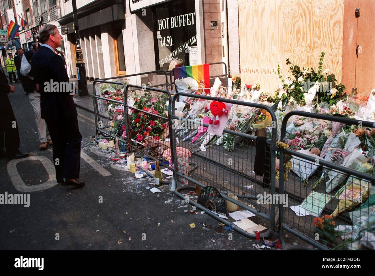 Prince Charles at the Admiral Duncan, in Old Compton Street, Soho, site ...