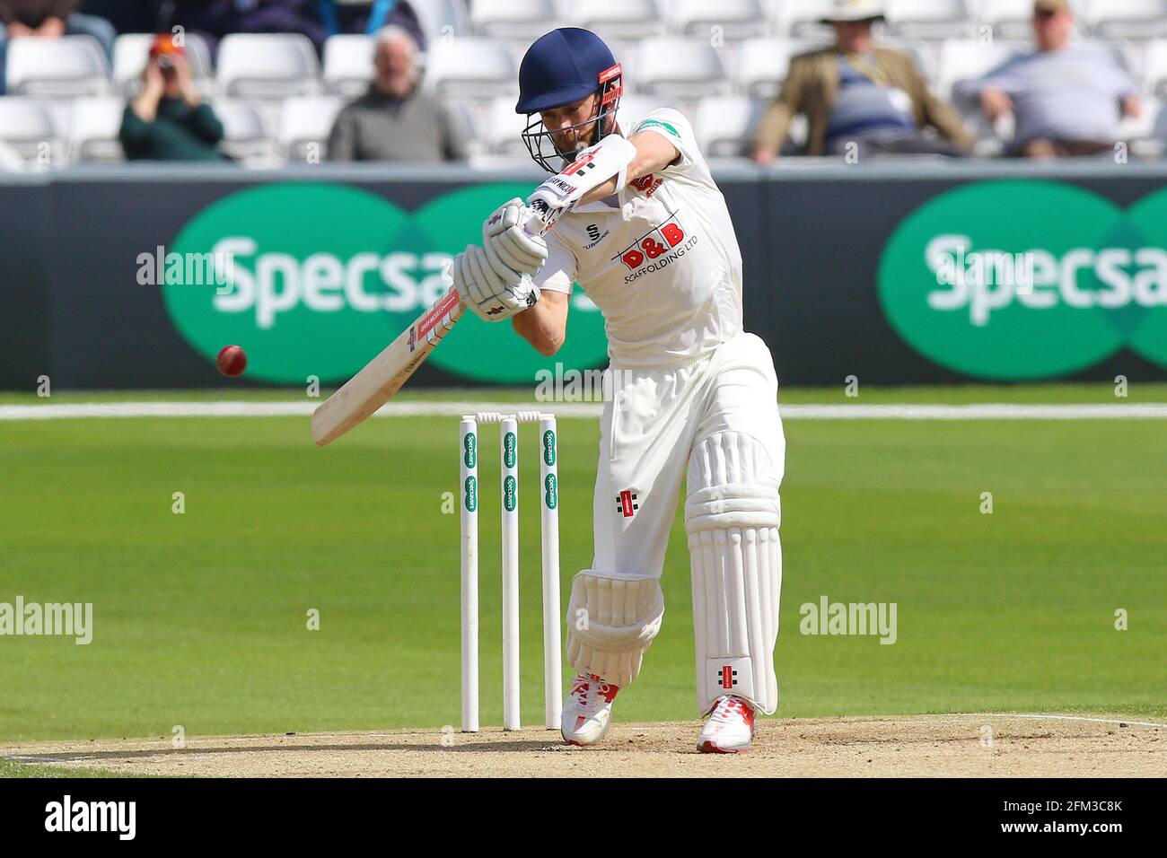 James Foster in batting action for Essex during Essex CCC vs ...