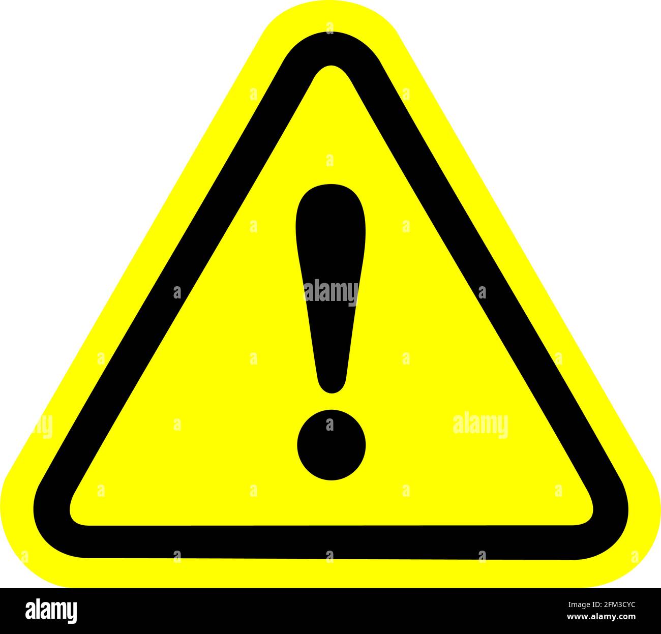 TRIANGULAR YELLOW CAUTION WARNING SIGN ICON Stock Vector Image & Art ...