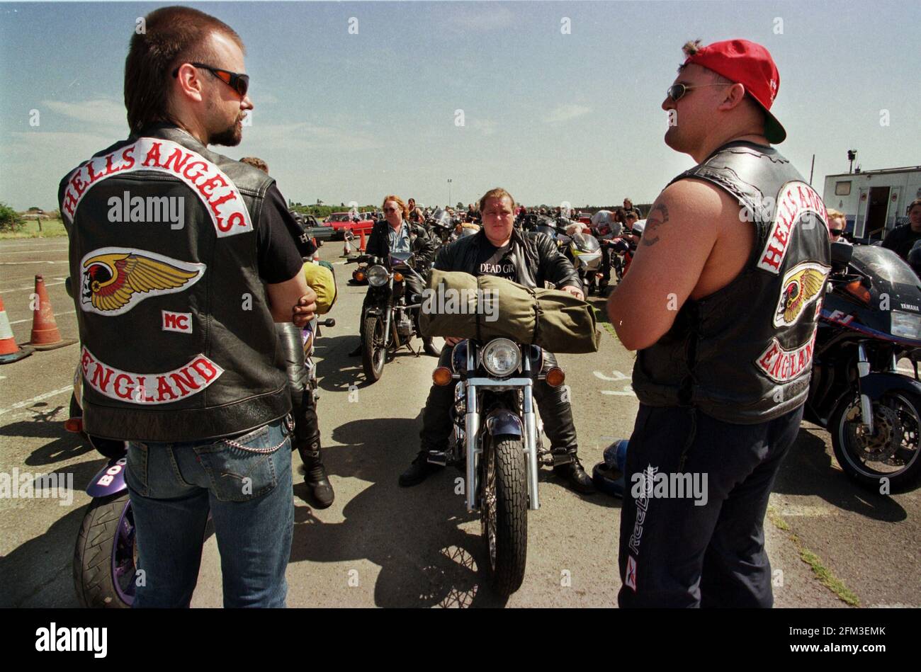 Bikers waiting to enter Bulldog Bash Motorcycle Rally with Hells Angels ...