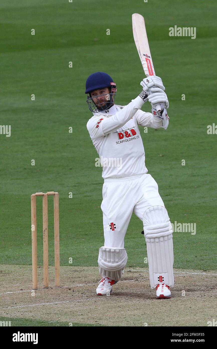James Foster hits four runs for Essex during Essex CCC vs Middlesex CCC ...