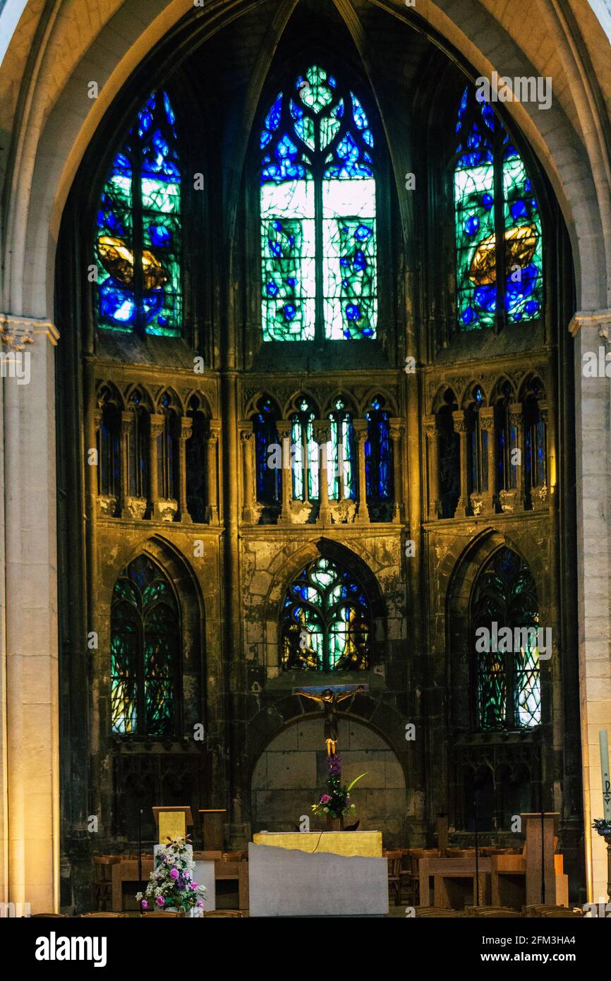 Reims France May 05, 2021 Saint Jacques Church, built in the 12th ...