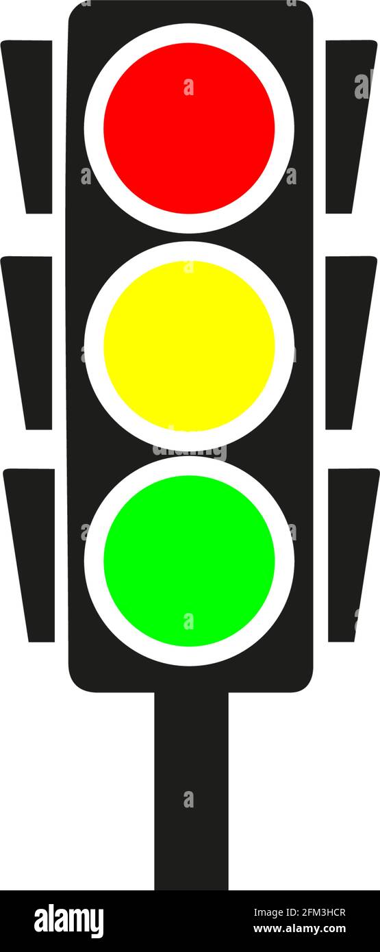 STANDING TRAFFIC LIGHT BANNER WITH WHITE BACKGROUND, RIGHT MARGIN Stock ...