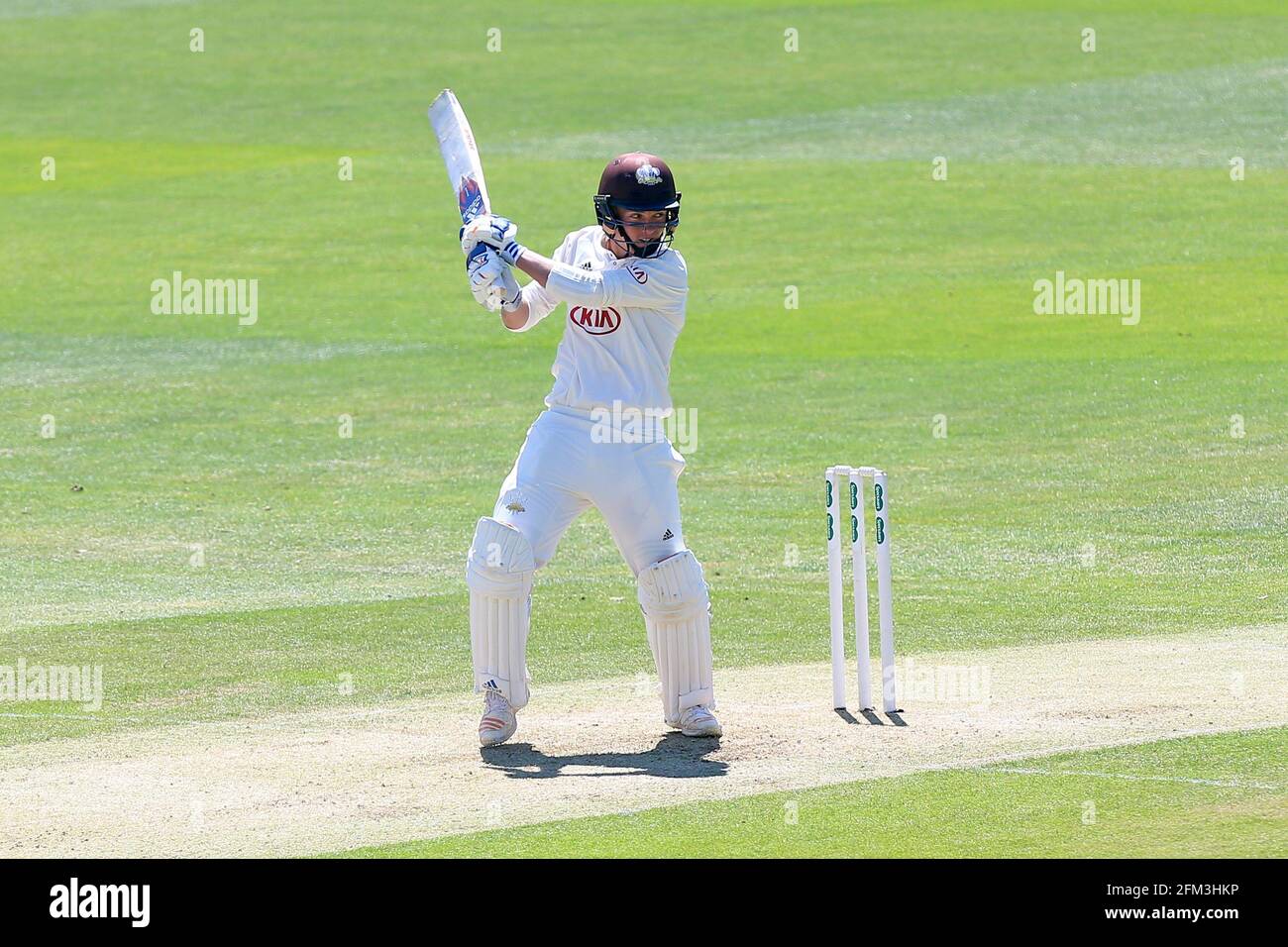 Sam Curran in batting action for Surrey during Essex CCC vs Surrey CCC ...