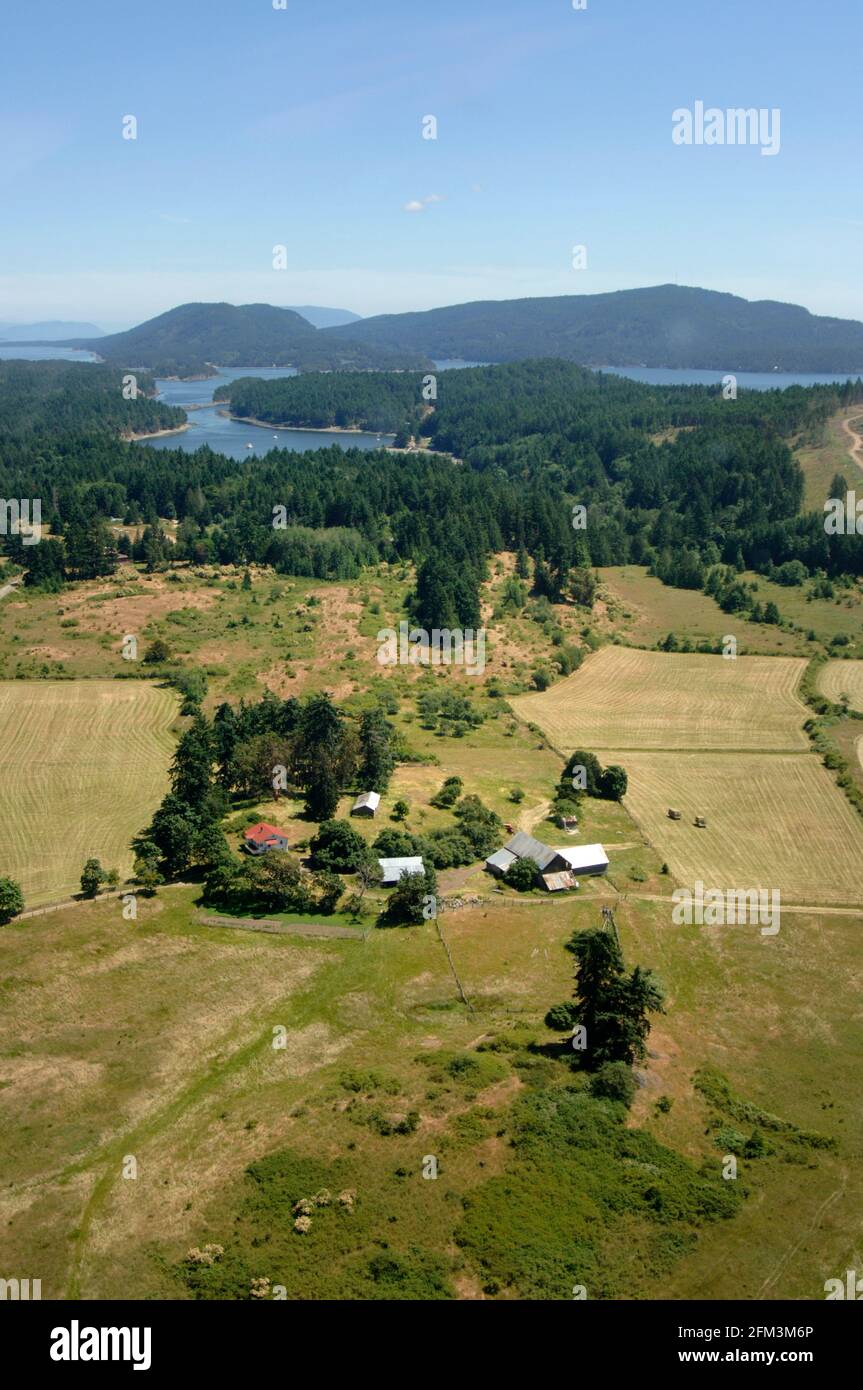 Farming, Mayne Island, BC. Aerial photographs of the Southern Gulf ...
