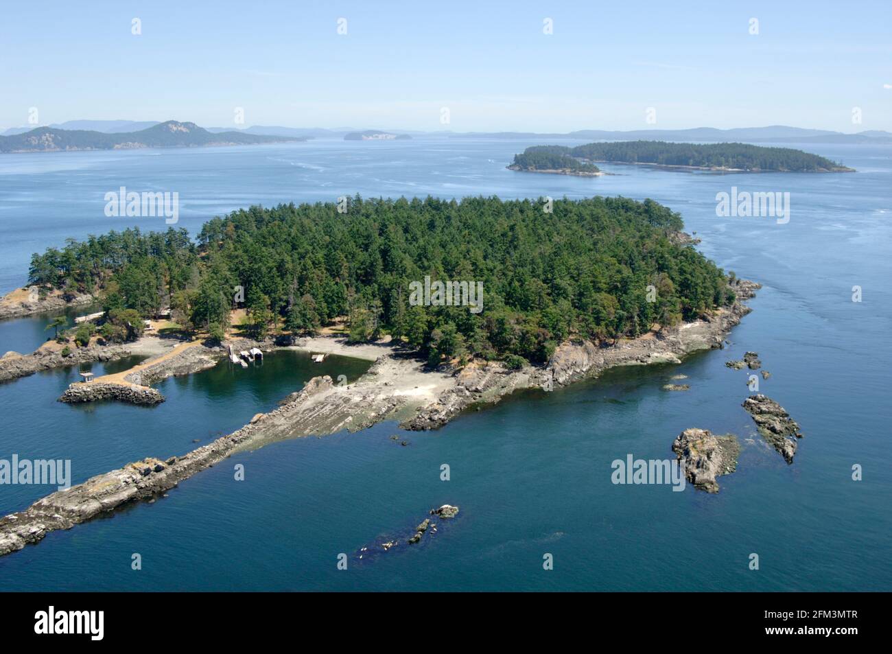 Aerial photograph of Vancouver Island and the Southern Gulf Islands ...