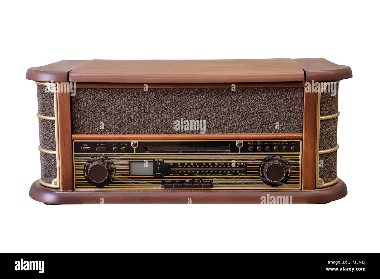 Old retro radio isolated on white background, work with clipping path ...