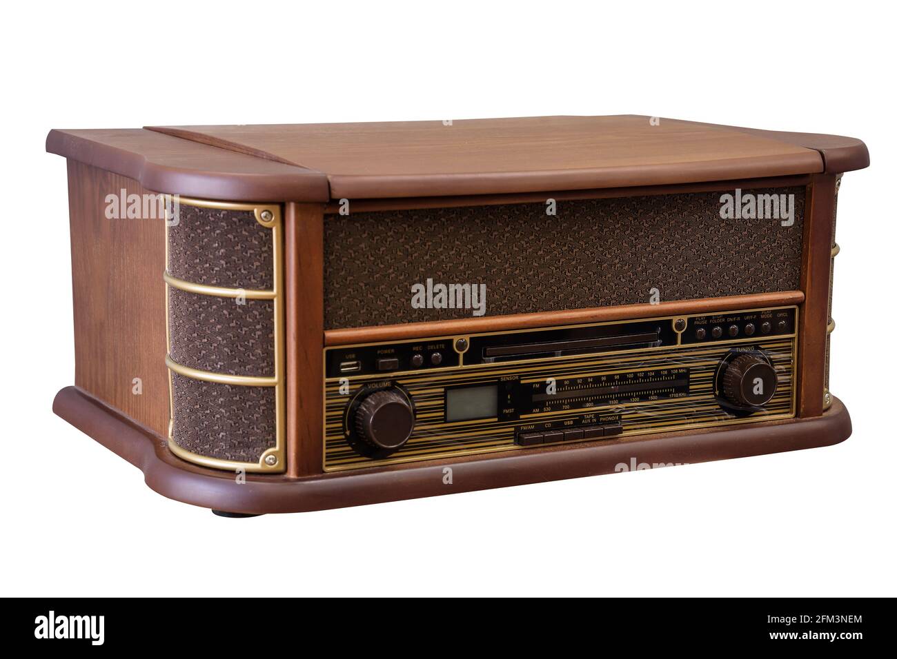 Old retro radio isolated on white background, work with clipping path ...