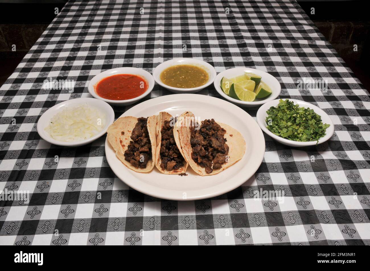 Authentic tex mex mexican cuisine known as steak tacos Stock Photo - Alamy
