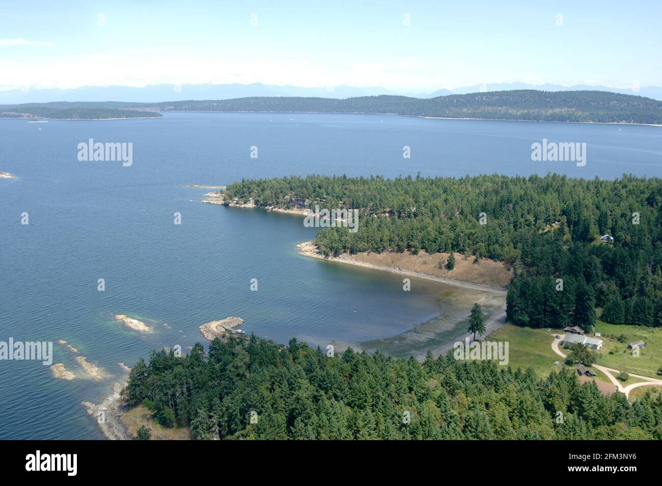 Aerial photograph of Thetis Island, British Columbia, Canada Stock ...
