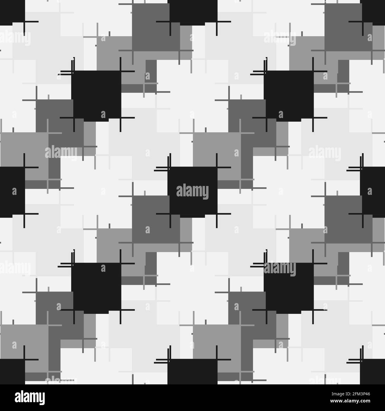 seamless cage pattern black and white ornament. Vector image Stock ...