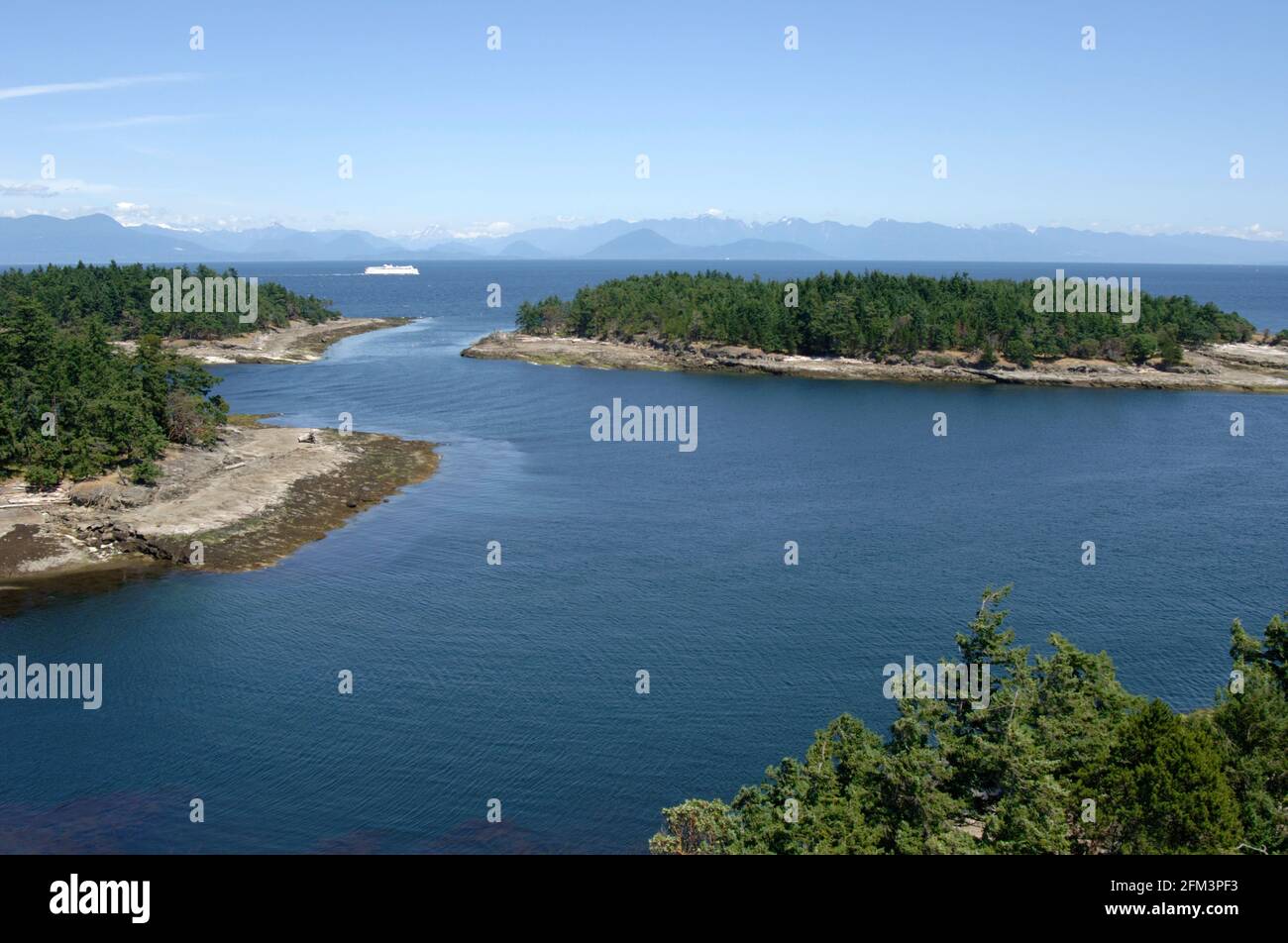 Aerial photograph of Vancouver Island and the Southern Gulf Islands ...
