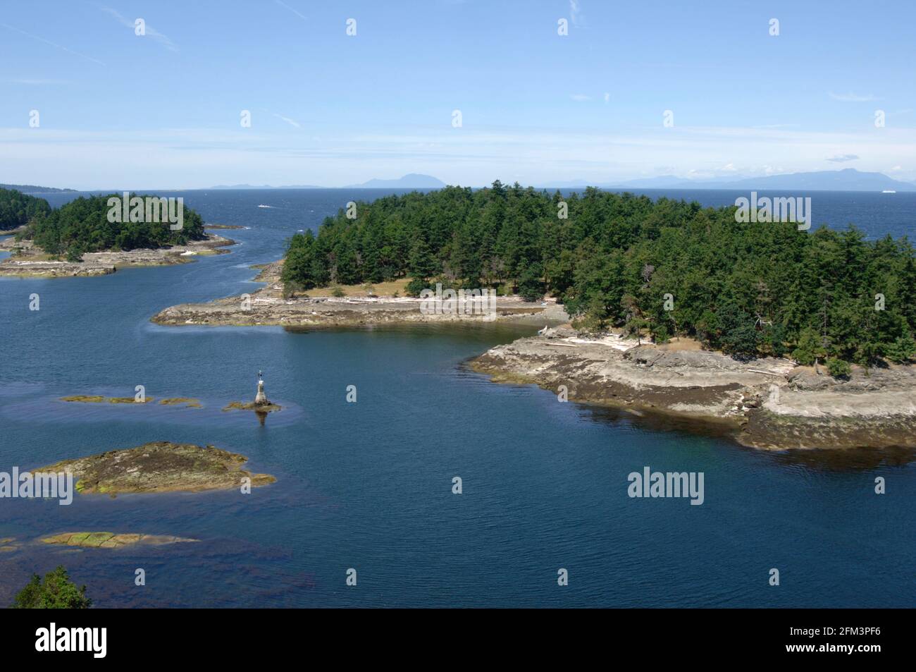 Aerial photograph of Vancouver Island and the Southern Gulf Islands ...