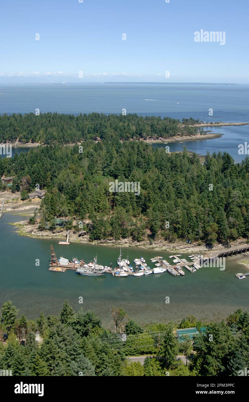 The dock at Whaler Bay, Galiano Island, British Columbia, Canada Stock ...