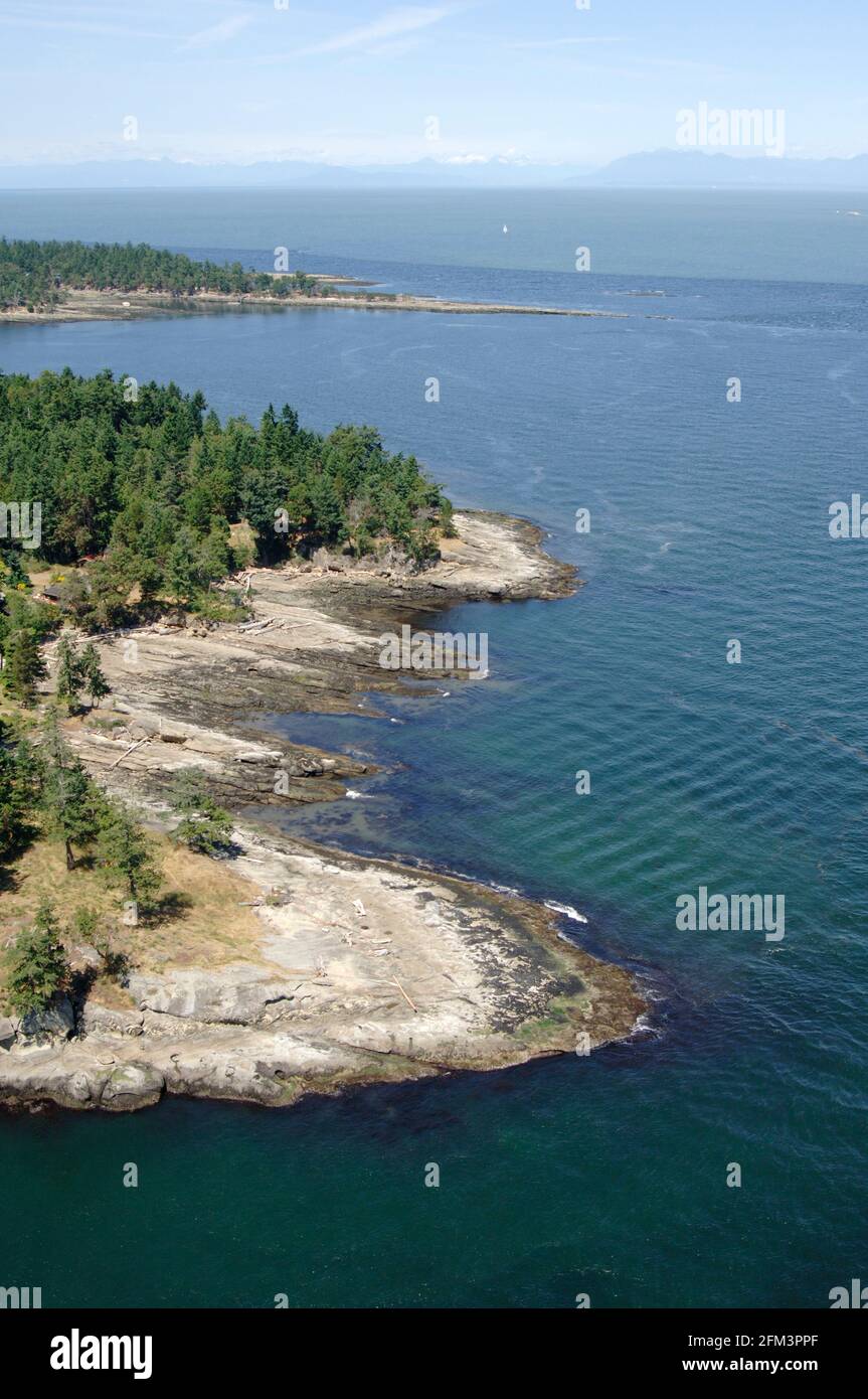 Aerial photograph of Galiano Island. British Columbia, Canada Stock ...
