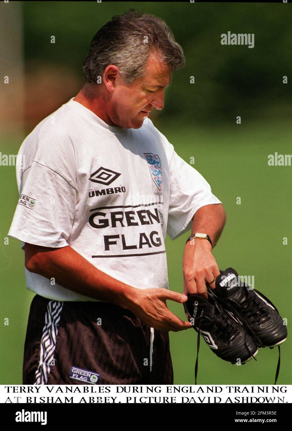 Terry Venables England football manager during England training at ...
