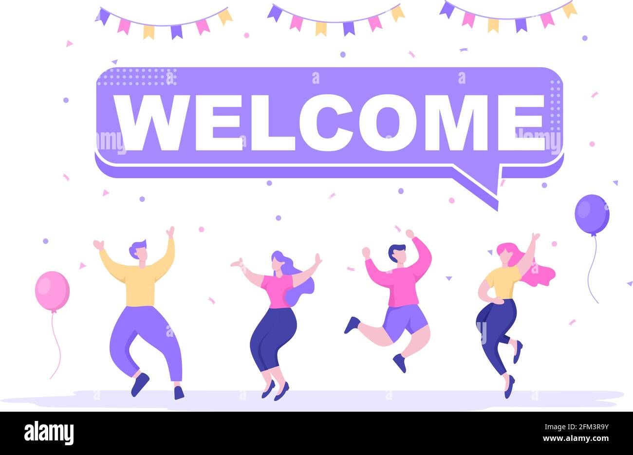 Welcome Vector Illustration For The Opening Of Web Page, Banner ...