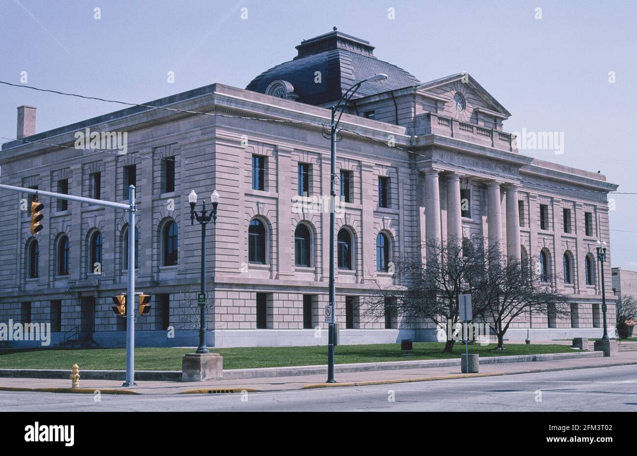 Miami County Courthouse vertical detail Peru Indiana ca. 2004 Stock ...