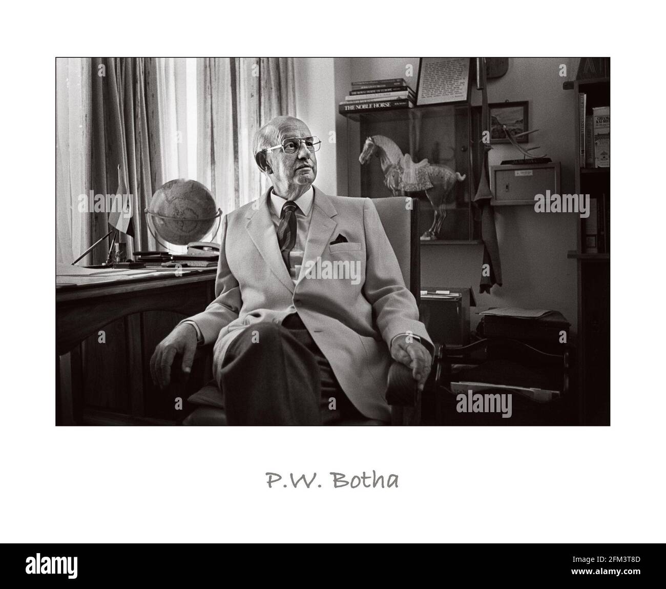 P.W. Botha ex president of South Africa photographed at home in the ...