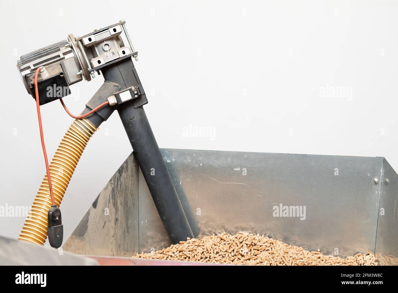 Picture of an automatic pellet burner system Stock Photo - Alamy