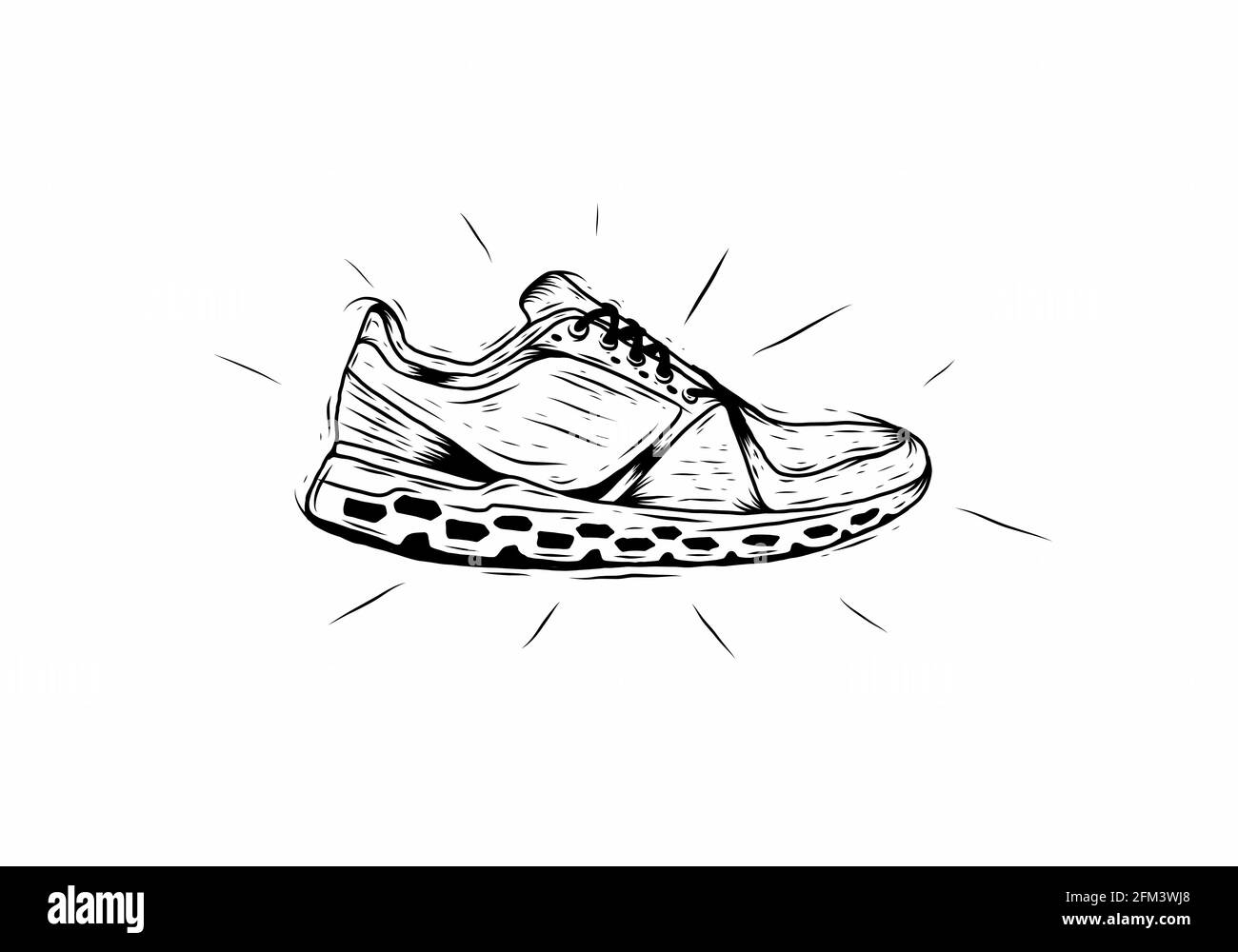 Running shoes silhouette Stock Vector Images - Alamy