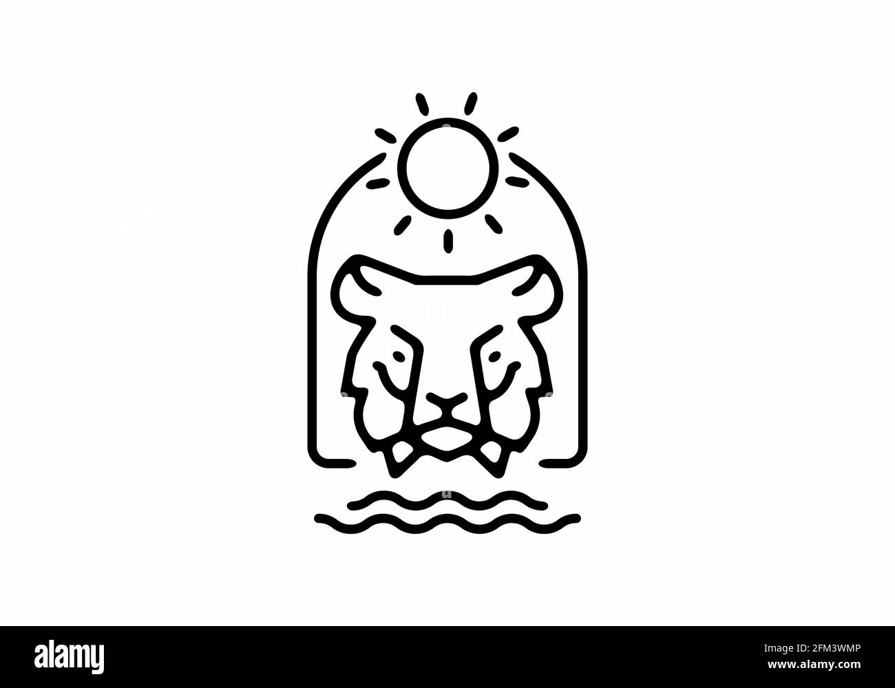 One line continuous window Stock Vector Images - Alamy