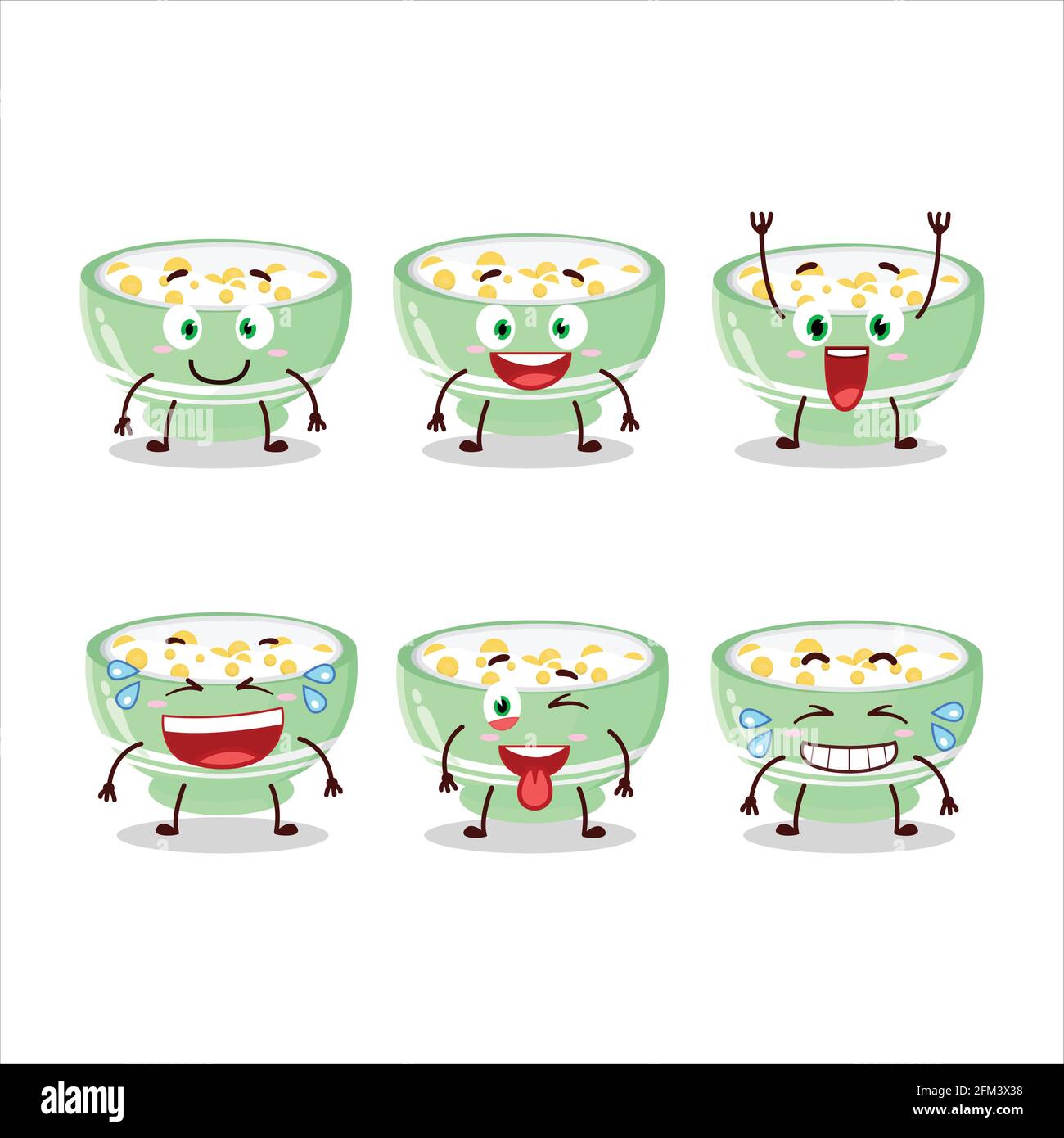 Cartoon character of cornflakes with smile expression. Vector ...