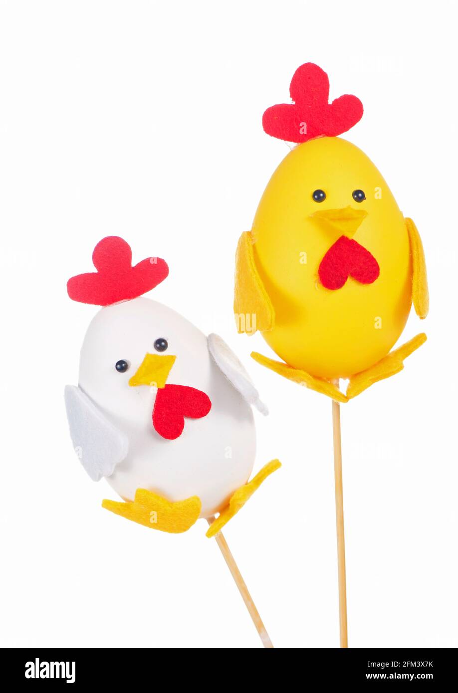 Decorative rooster with wooden stick. Easter decoration. Interior decor ...