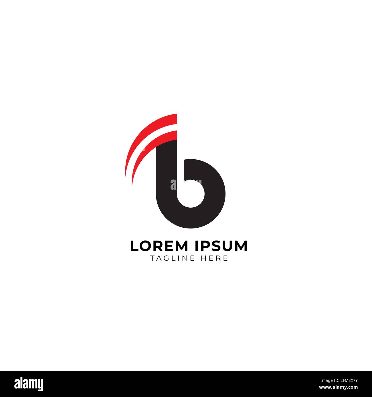 Minimal Letter B Alphabet Music Logo Design. Initial and Musical Note ...