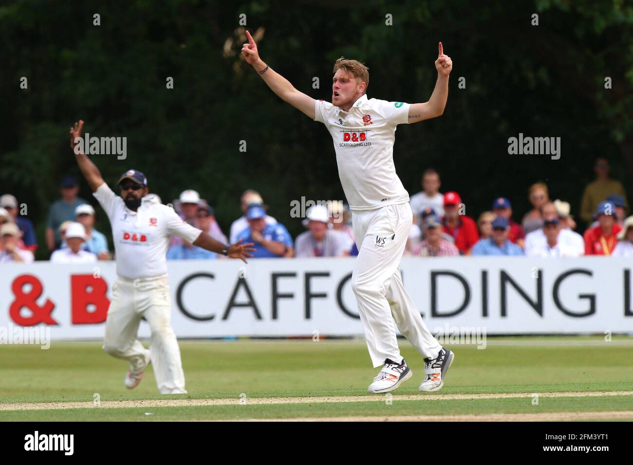 Jamie Porter of Essex with an appeal for a wicket during Essex CCC vs ...