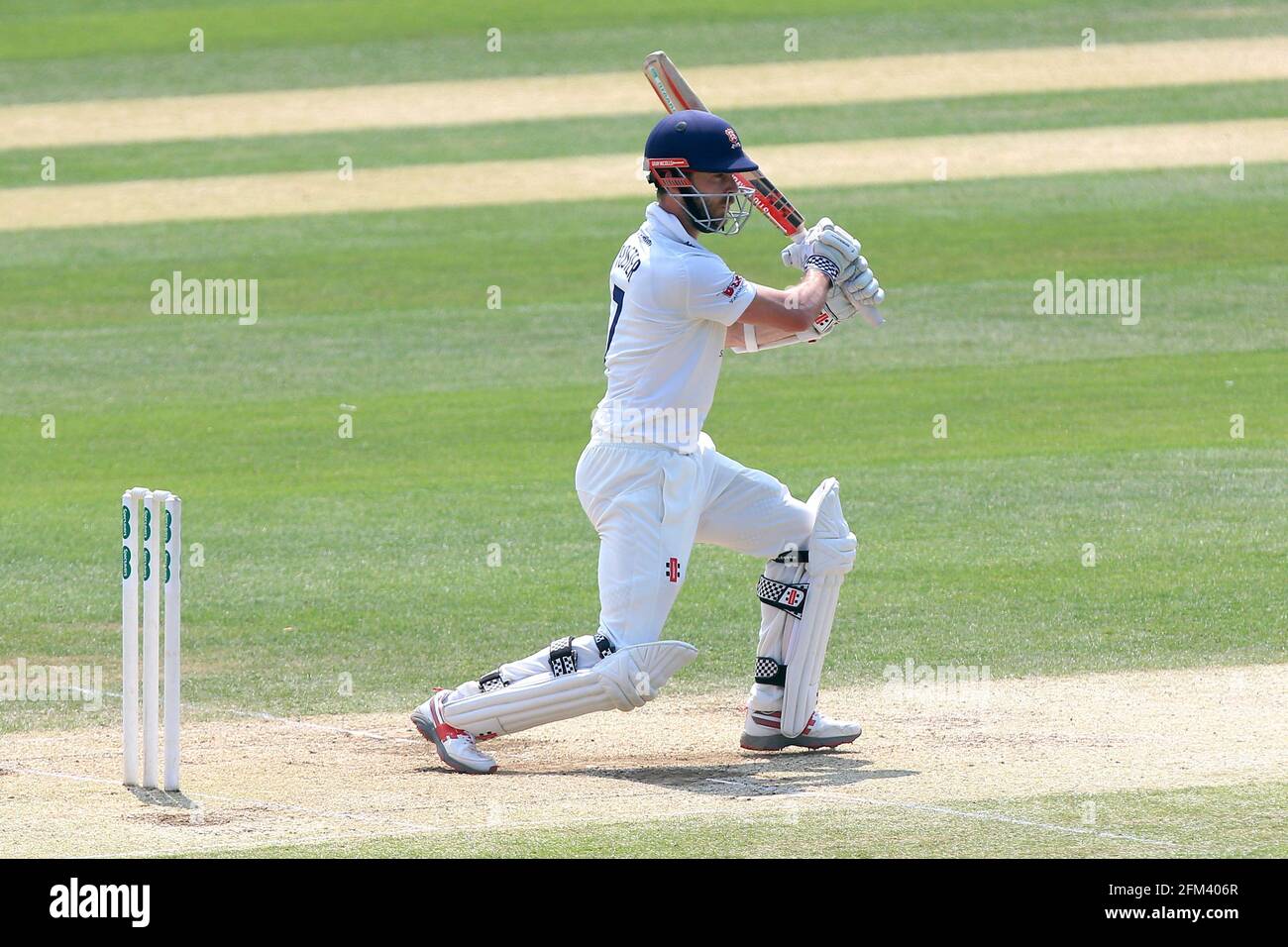 James Foster in batting action for Essex during Essex CCC vs ...
