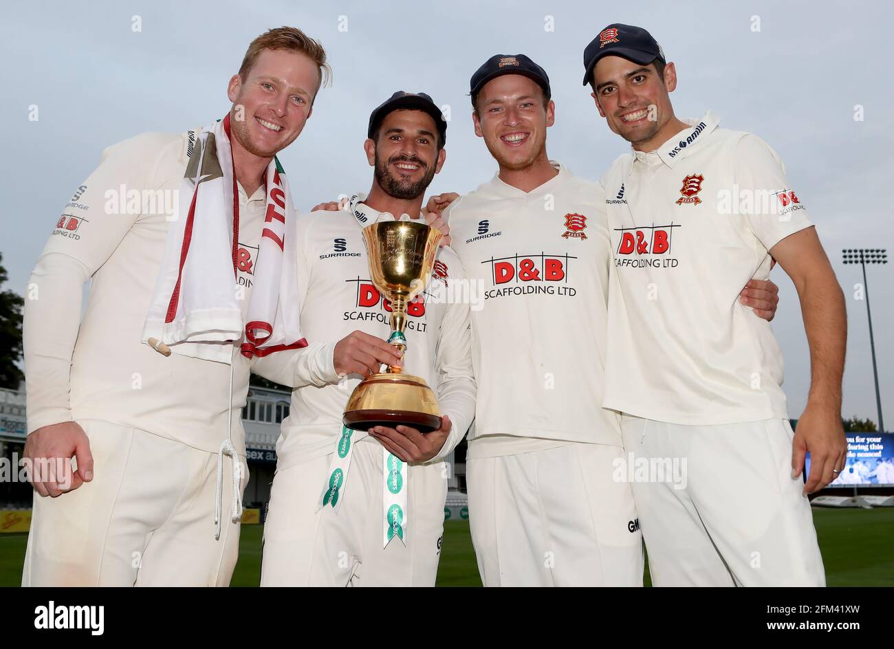 Simon Harmer (L), Ryan ten Doeschate, Tom Westley and Alastair Cook of ...