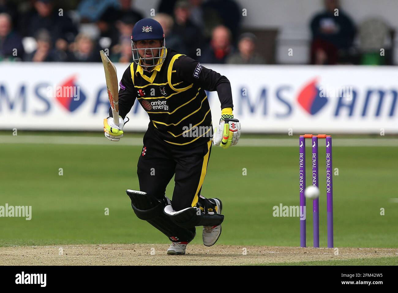 Phil Mustard in batting action for Gloucestershire during Essex Eagles ...
