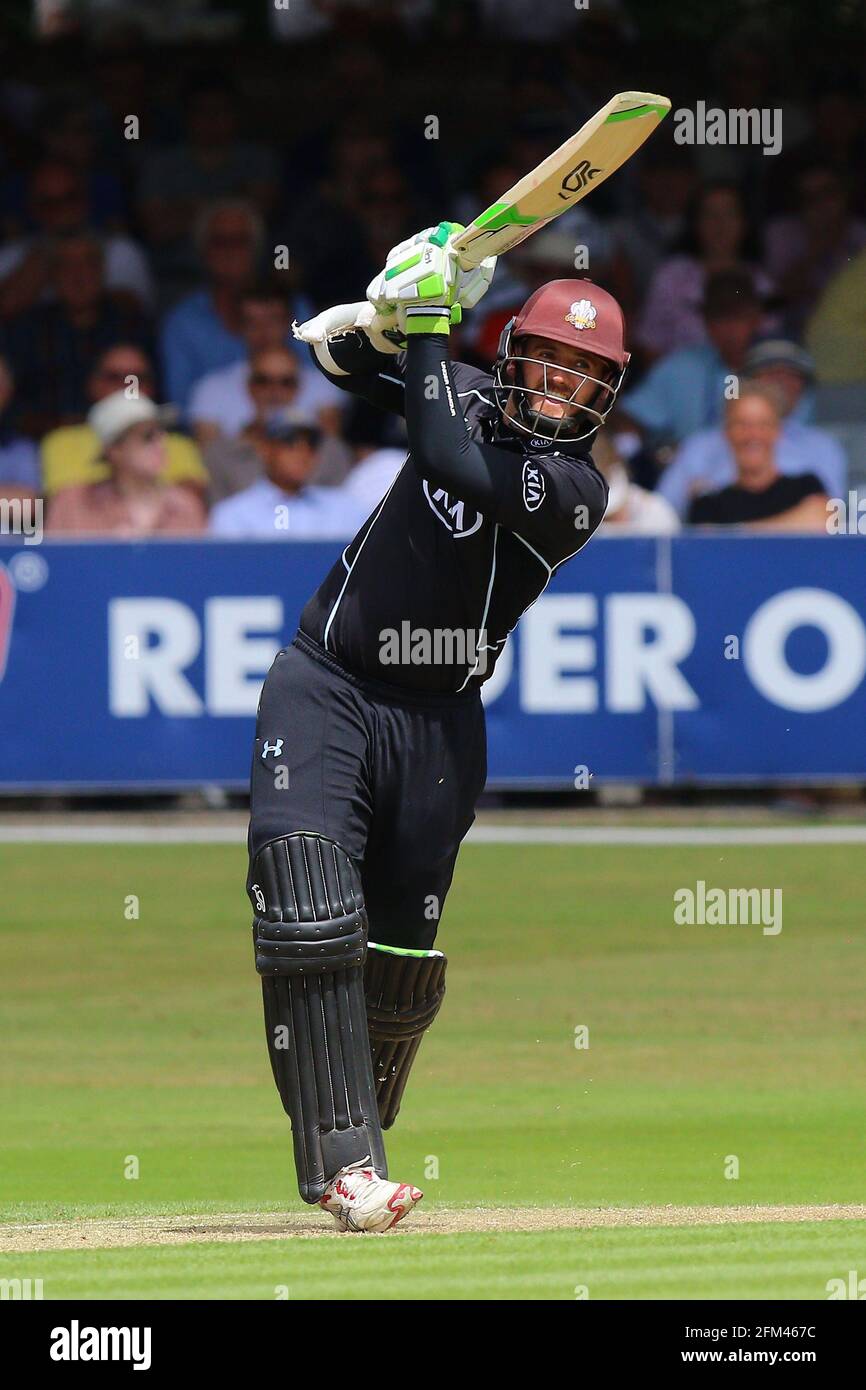 Steven Davies hits four runs for Surrey during Essex Eagles vs Surrey ...