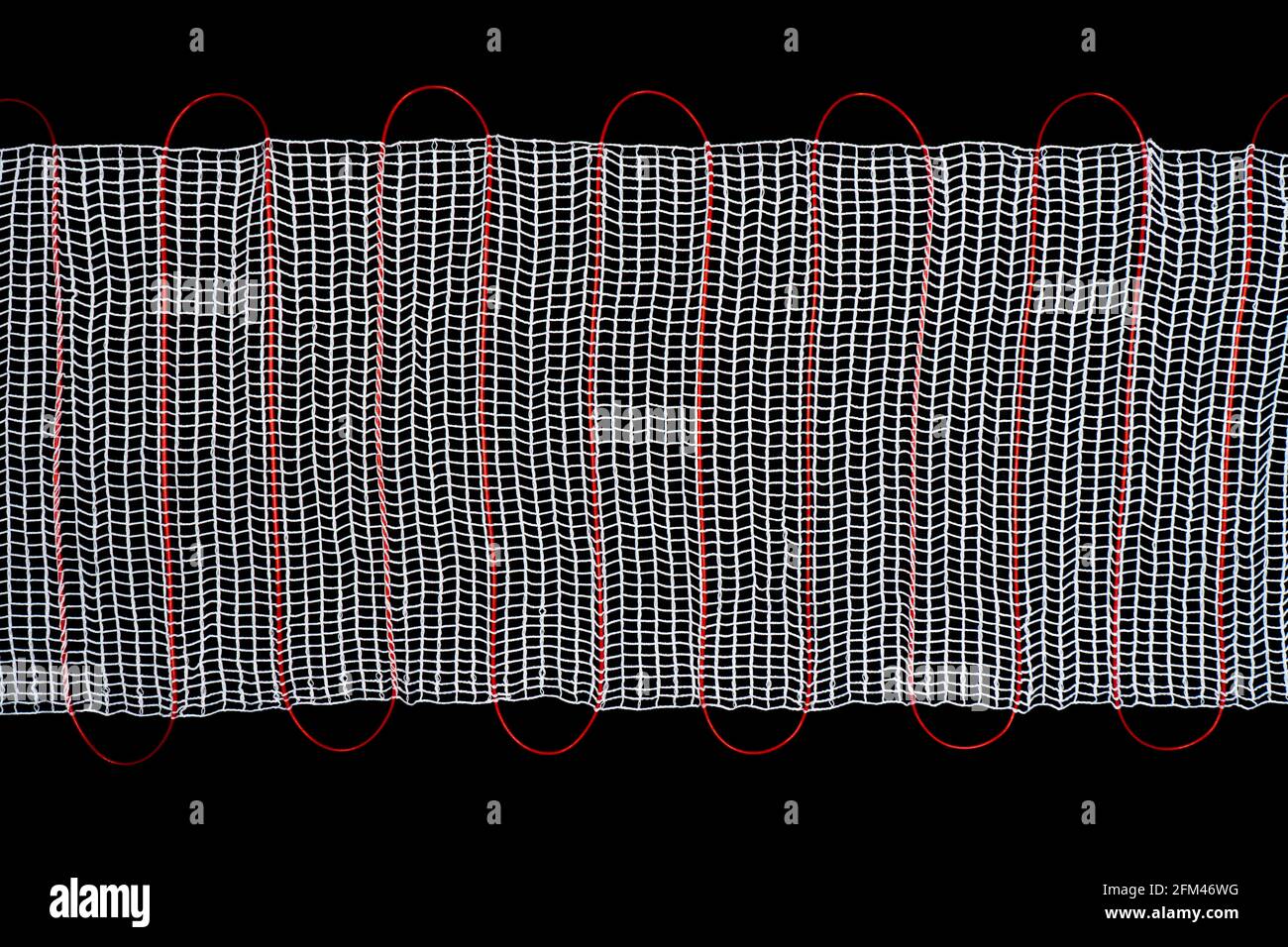 Heated floor isolated on black background. Underfloor electric heating ...