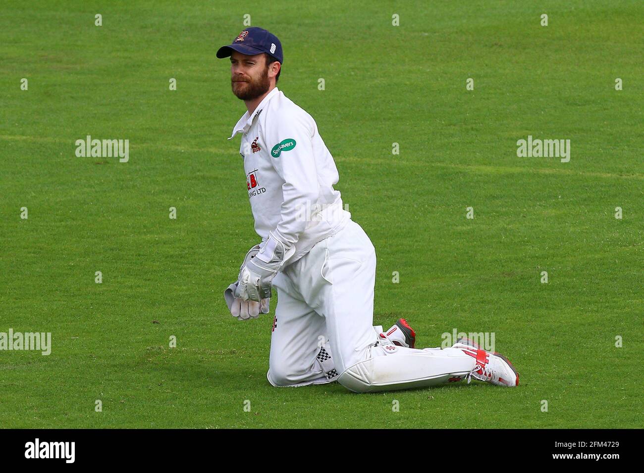 James Foster in the field for Essex during Glamorgan CCC vs Essex CCC ...