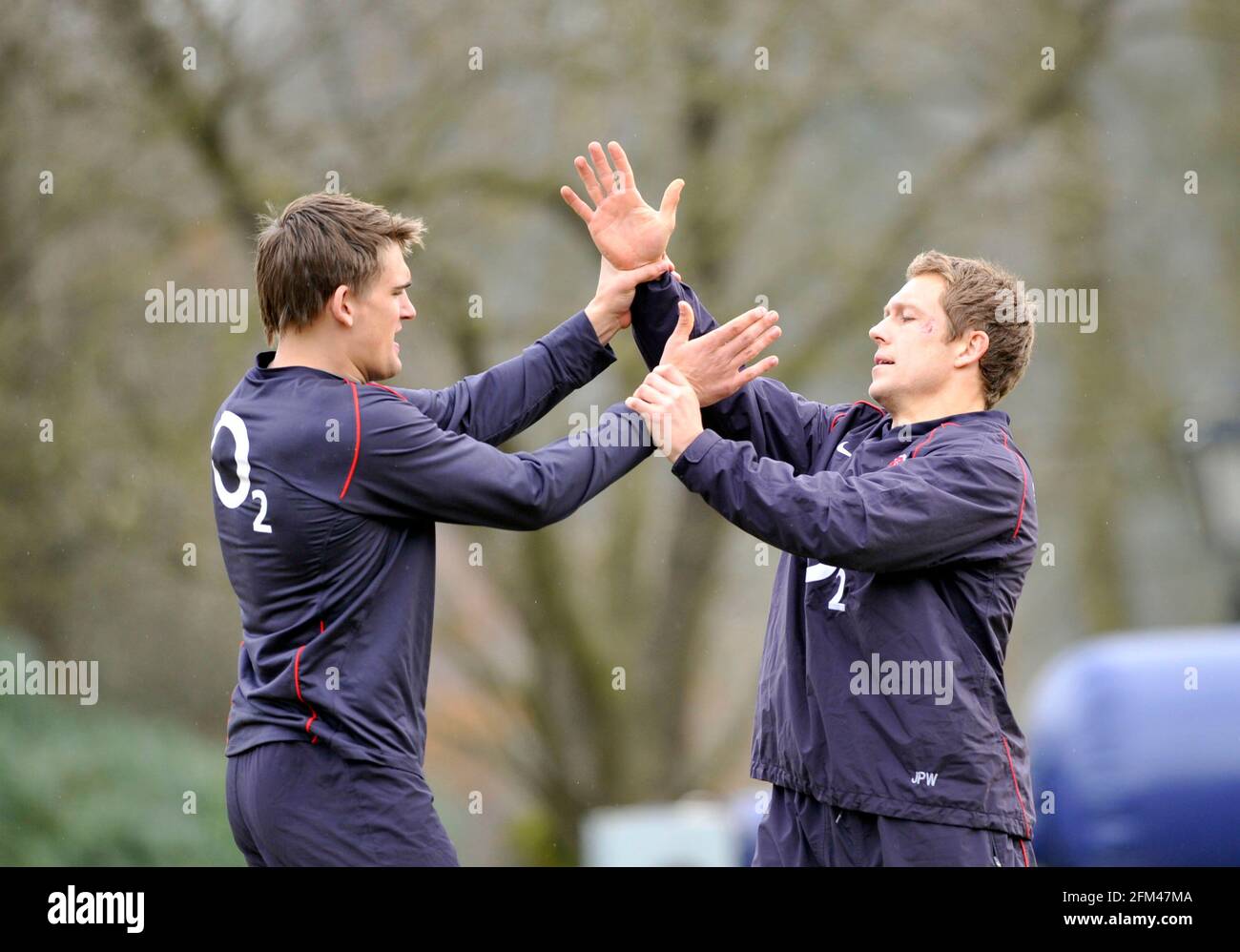 ENGLAND RUGBY TEAM TRAINING AT PENNYHILL PARK HOTEL FOR THEIR SIX ...